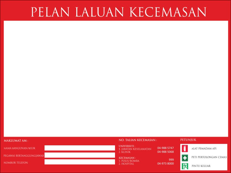 COSHE | UniMAP - Papan Tanda Keselamatan dan Templat